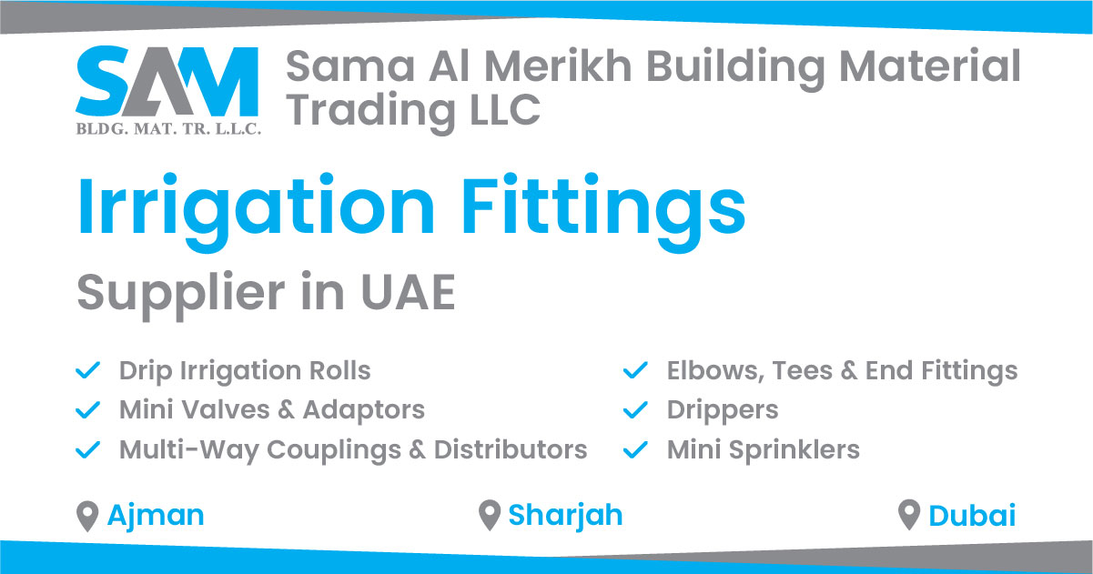 Irrigation Fittings UAE | 16mm Drip Pipes, Valves & Dripper